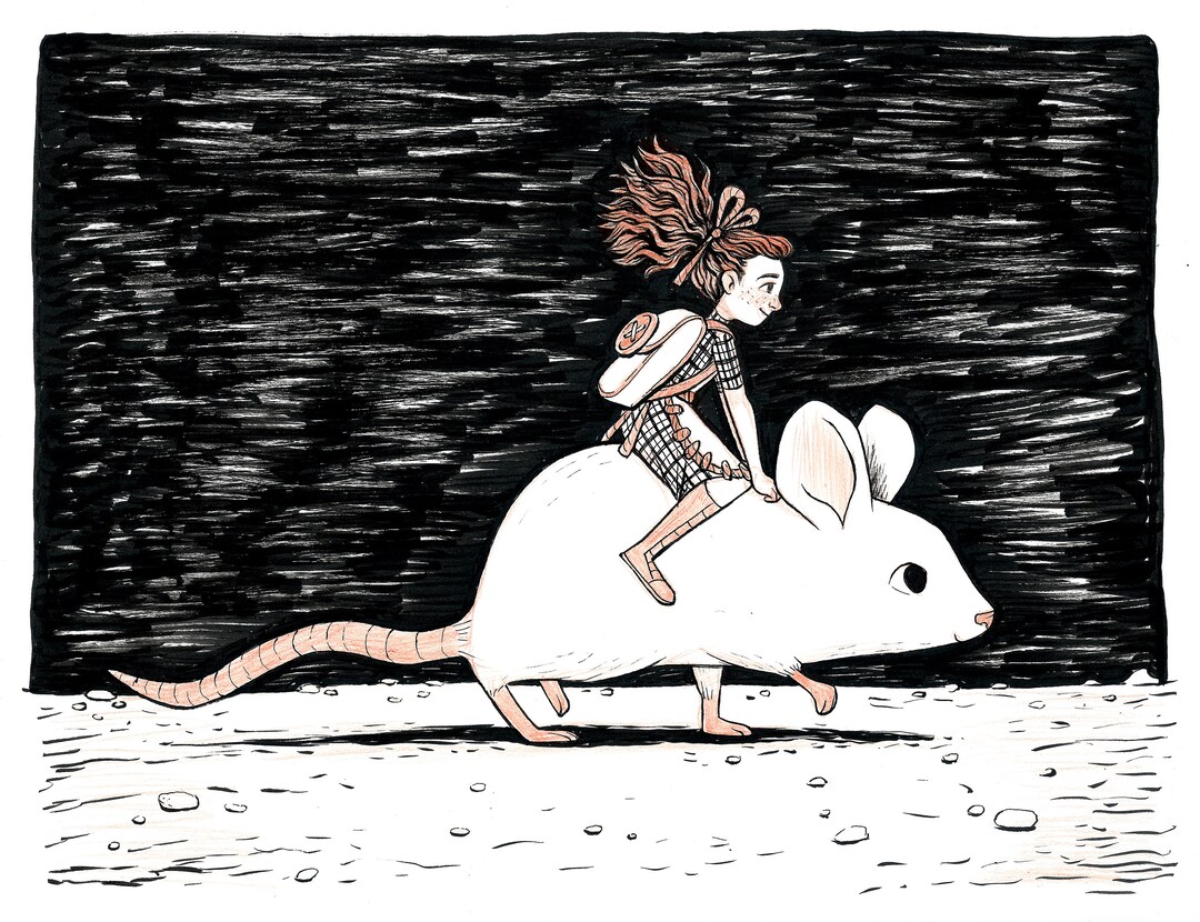 Scurry Original Ink Drawing 8x10 - Etsy