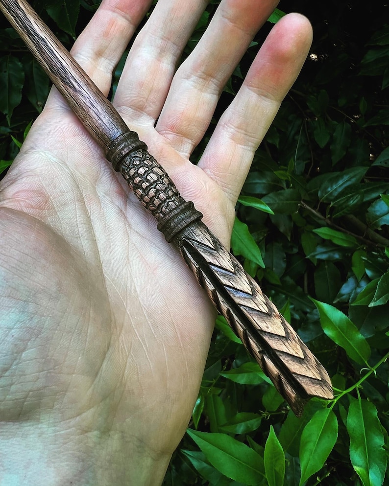 Wand of Red Oak - 12" - Etsy