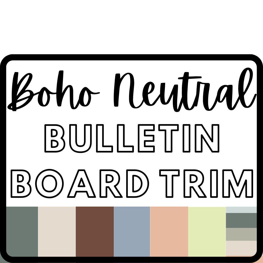 Boho Neutral Bulletin Board Trim - Etsy