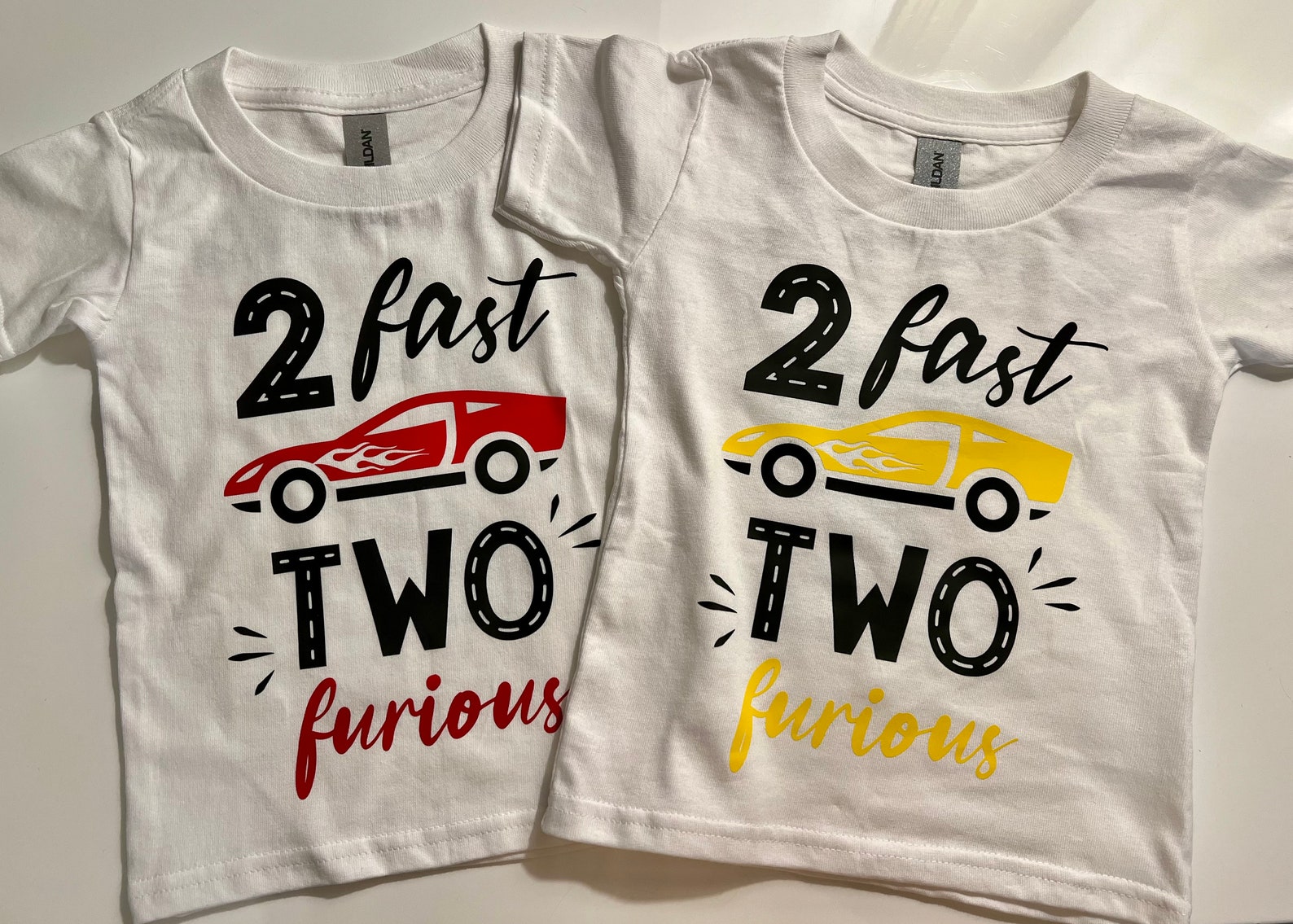 2 Fast, Two Furious - 2nd Birthday T-shirt - Etsy