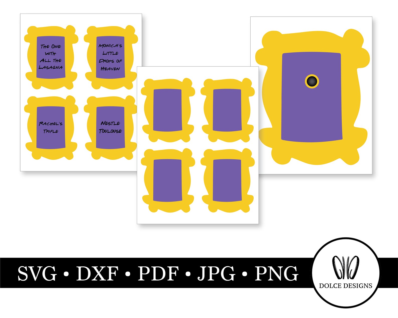 FRIENDS Frame Printable/ Food Signs / Cut Files / Vector / Svg, Dxf ...