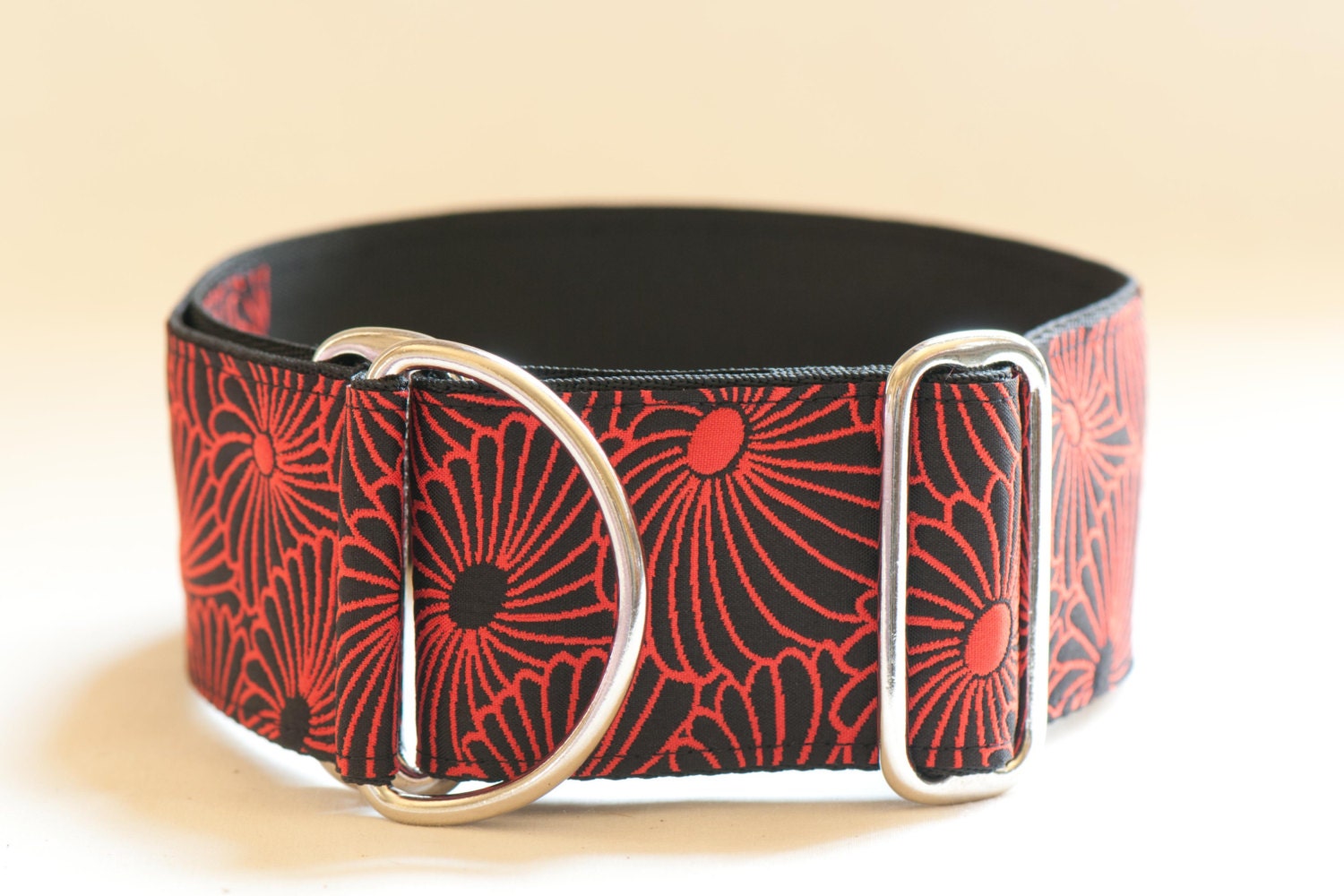 2 Inch Limited Slip Hound Collar in Chrysanthemum Design - Etsy