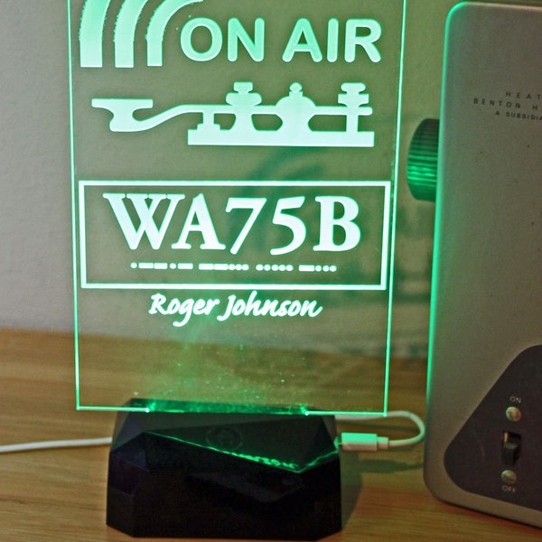 Lighted Ham Radio Call Sign - Etsy