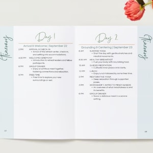 Retreat Welcome Booklet Template | Printable & Digital | Canva Editable ...