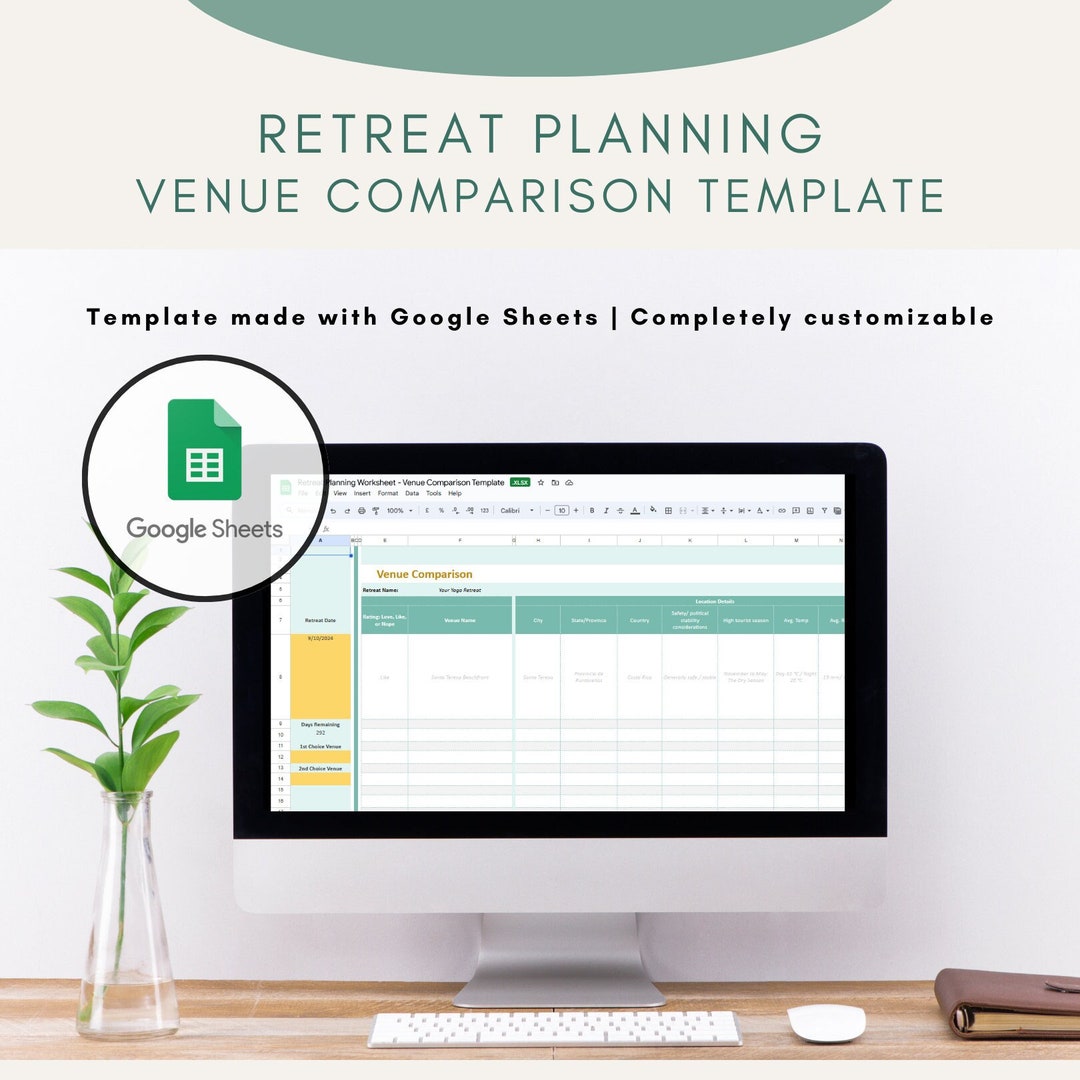 Retreat Planning Venue Comparison Template | Editable Google Sheets ...
