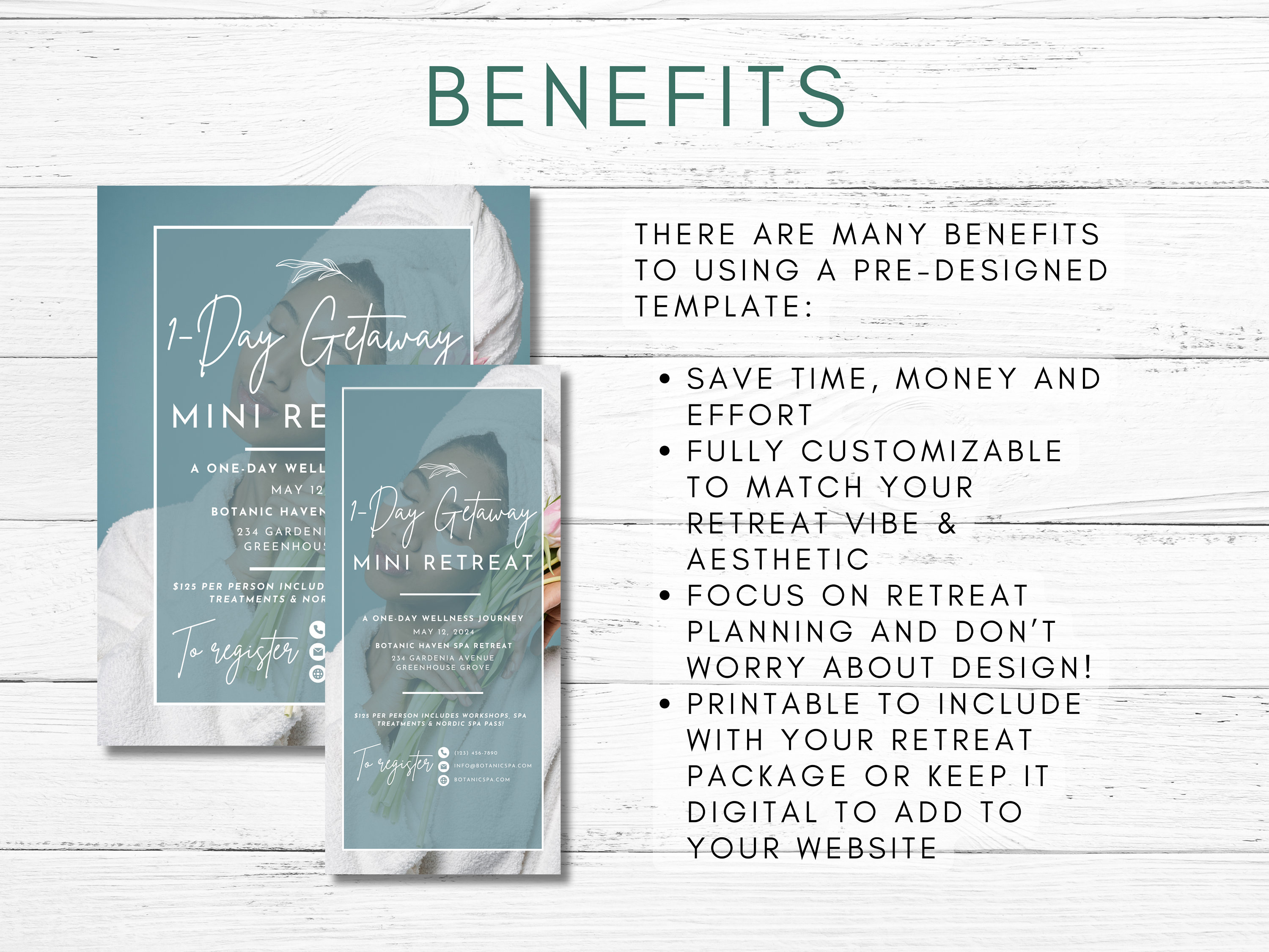 Mini Retreat Flyer Itinerary Template | One Day Retreat | Women's ...