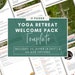 Yoga Retreat Welcome Pack Template Printable & Digital Canva Editable ...