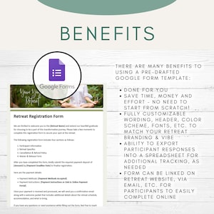 Retreat Registration Form Template | Editable Google Form ...