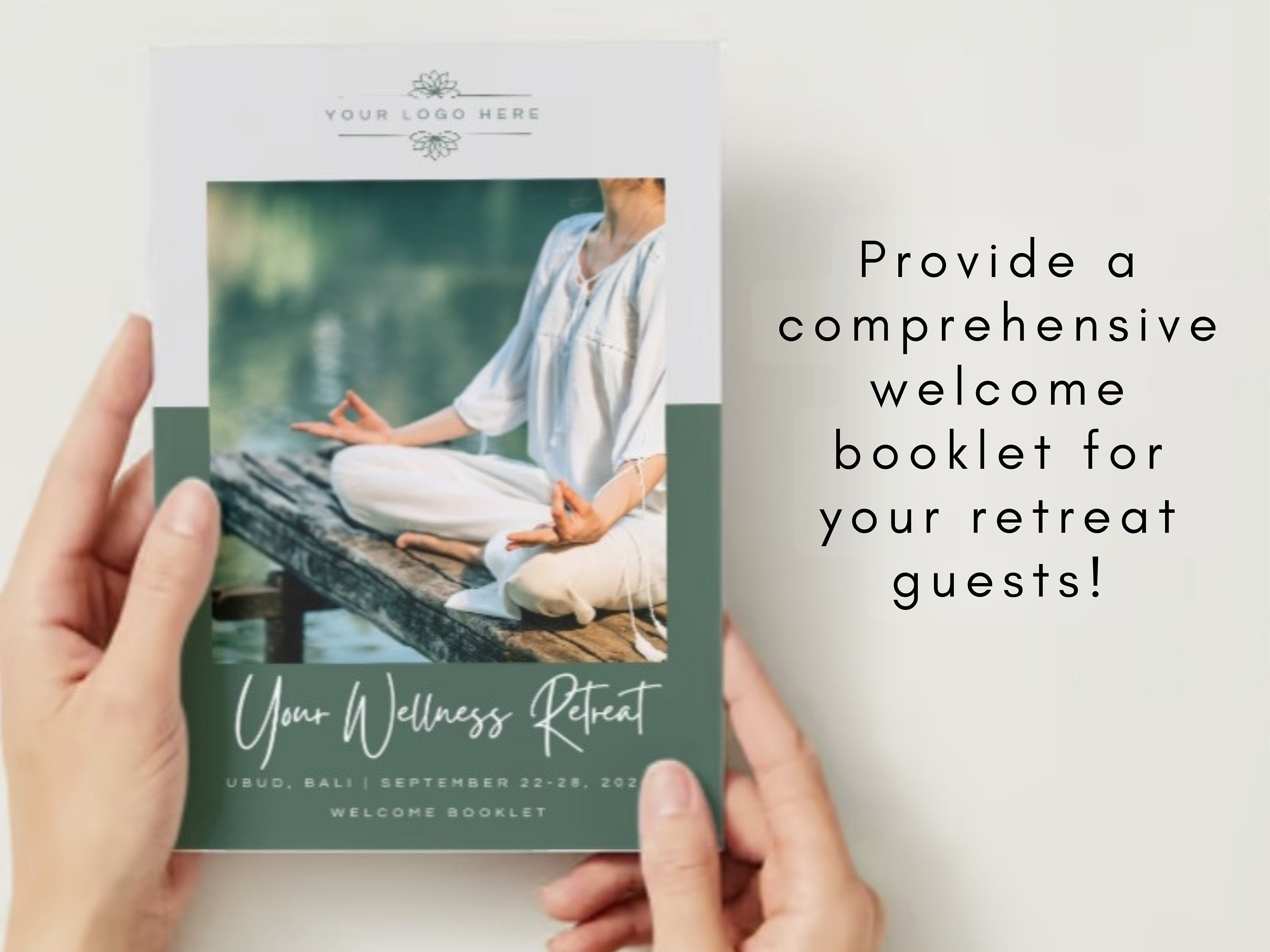 Retreat Welcome Booklet Template | Printable & Digital | Canva Editable ...