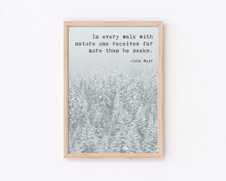 John Muir Quote in Every Walk With Nature Print / Digital - Etsy