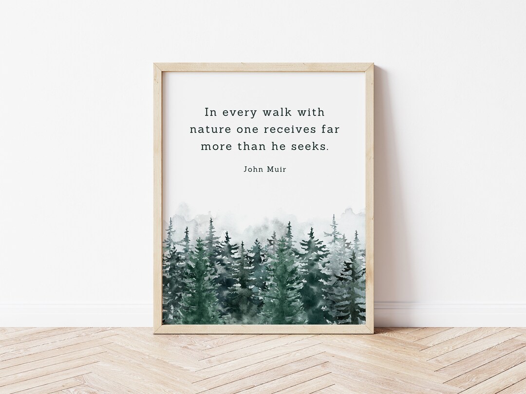 John Muir Quote Print / in Every Walk With Nature Printable / Tree Wall ...