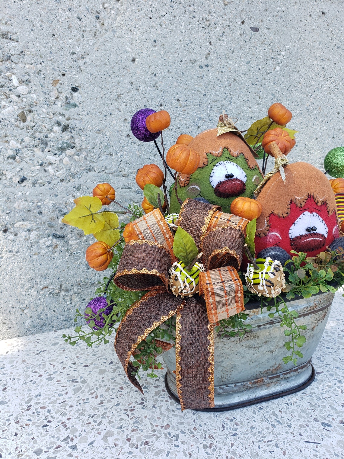 Halloween Candy Apple Table Decor Whimsical Halloween - Etsy