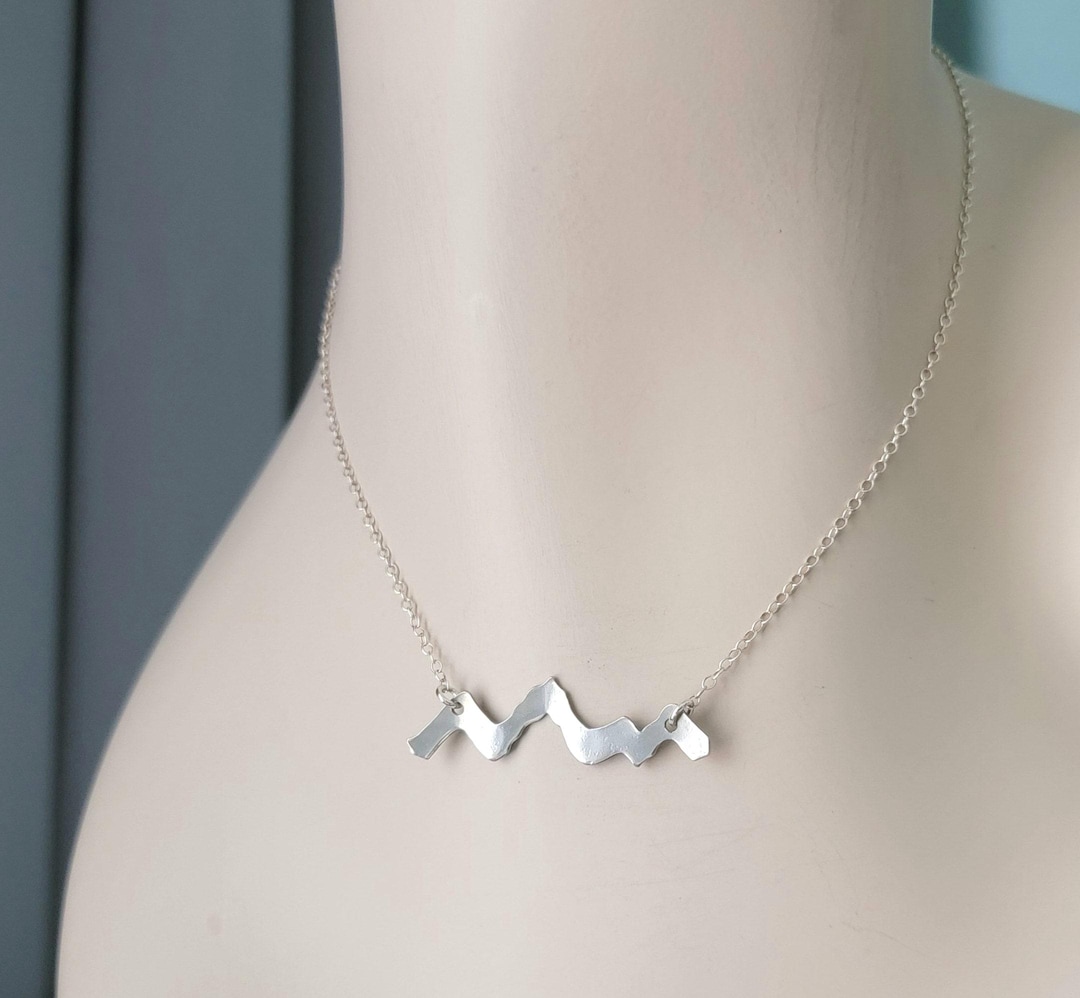 Mountain Necklace, 925 Sterling Silver or 14K Gold Filled, Copper ...