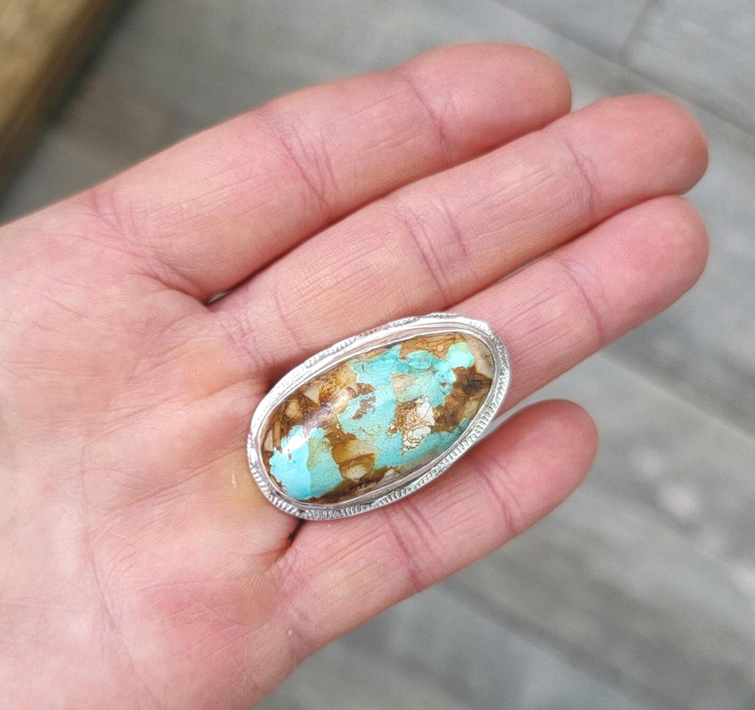 Turquoise Sterling Silver Ring, Handmade Natural Turquoise Choose Your ...