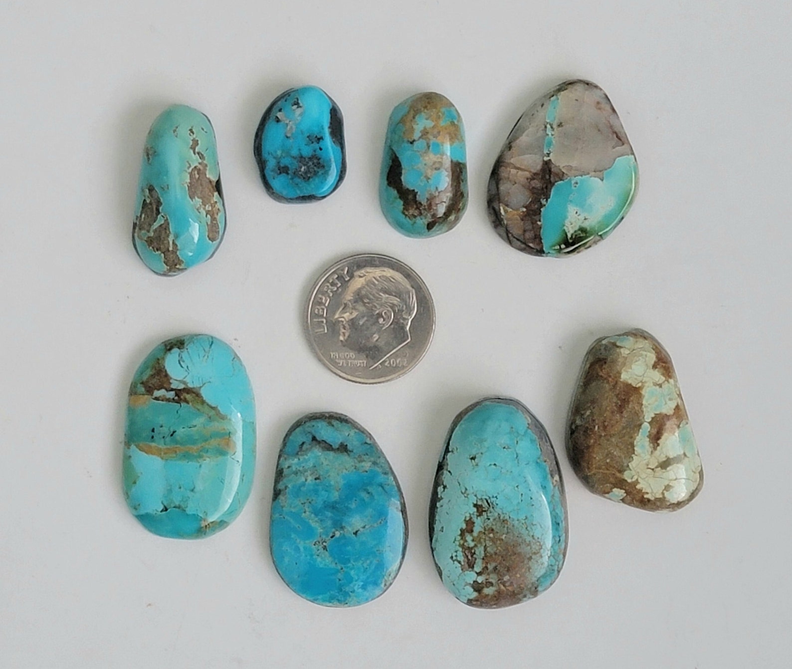 Natural Turquoise Cabochons USA Sourced Hand Cut Blue & - Etsy