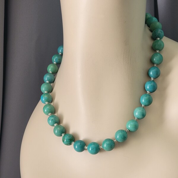 Green Turquoise Necklace - Etsy
