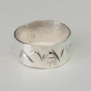Moose Ring, Sterling Silver Moose Jewelry, Teton Jewelry, Dainty Moose ...