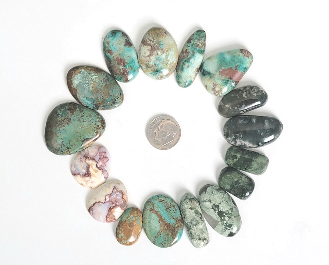 Natural Cabochons, USA Sourced, Hand Cut Natural Stone Cabs, Turquoise ...