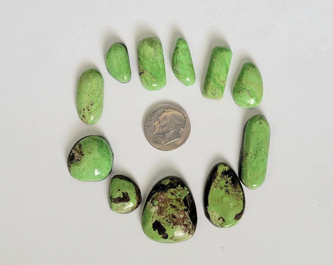 Natural Gaspeite Stone Cabochons, Jewelry Making Cabochon Stones ...