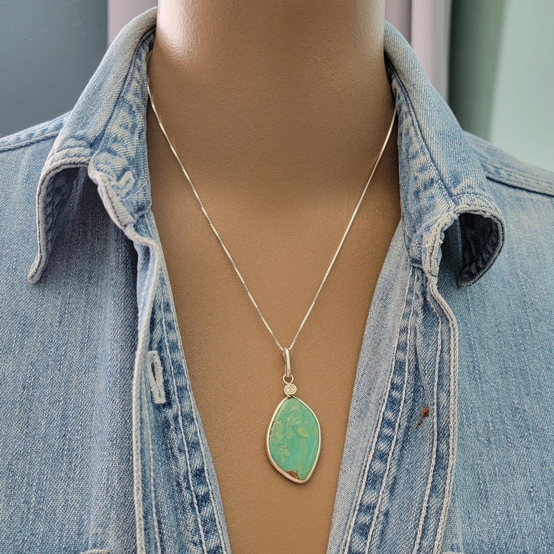 Green Turquoise Necklace - Etsy