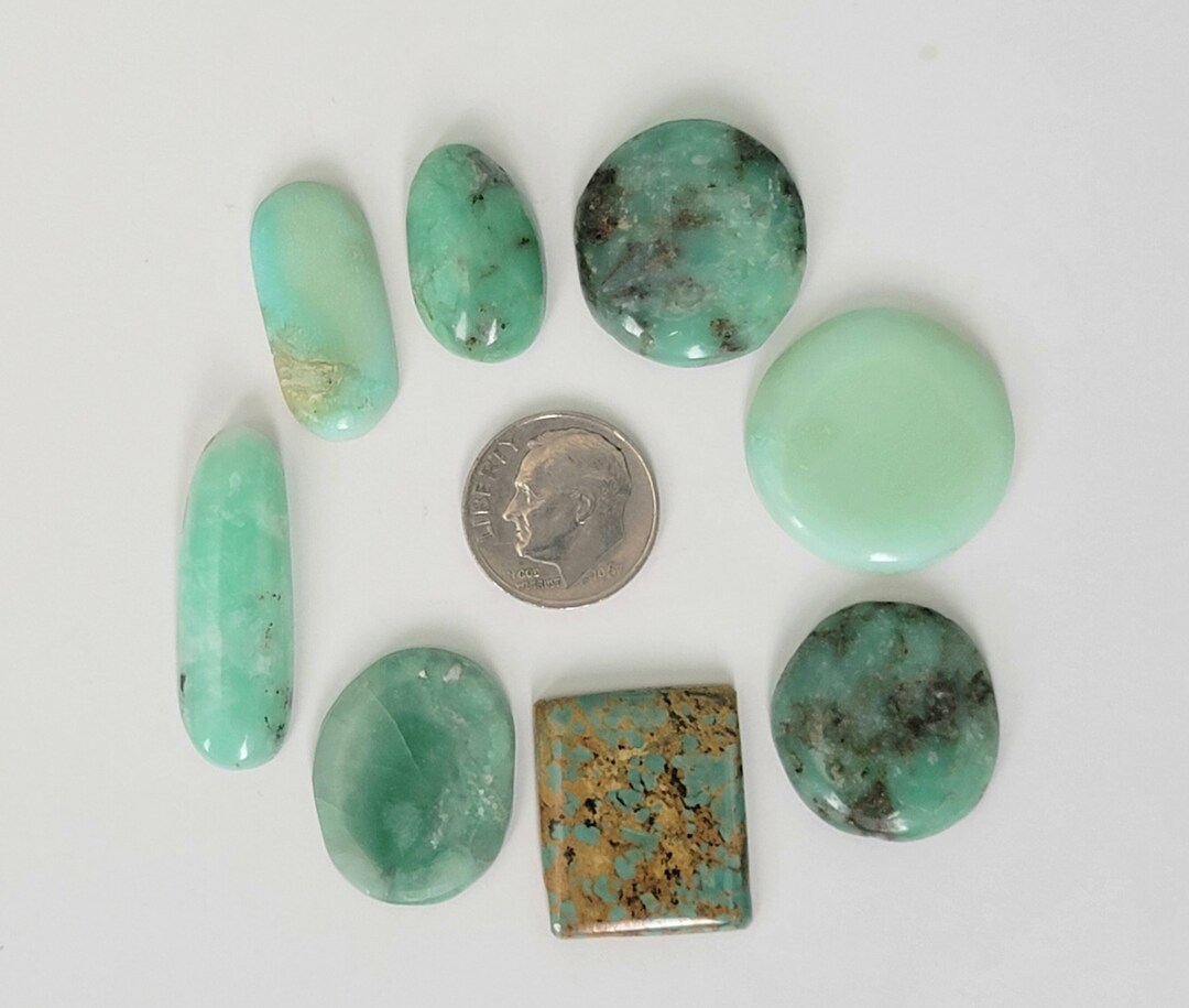 Natural Green Stone Cabochons, 8 Choices, Jewelry Making Green Stones ...