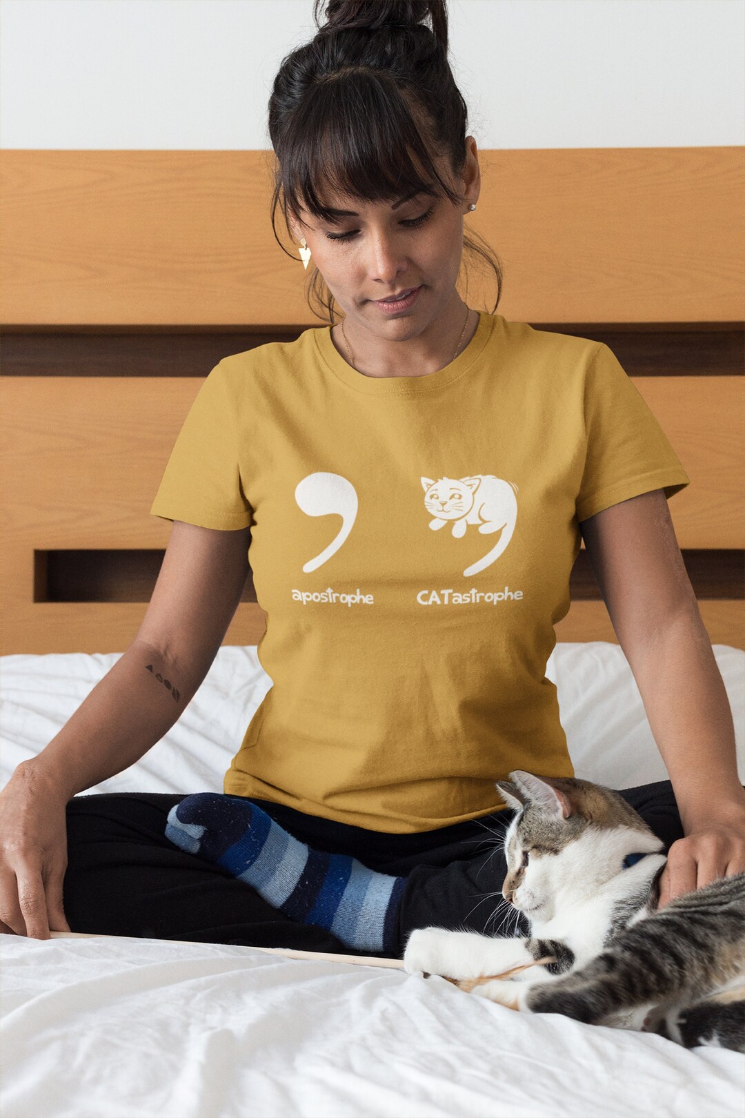 Funny Cat T-shirt Apostrophe Catastrophe T-shirt Gifts for Family ...