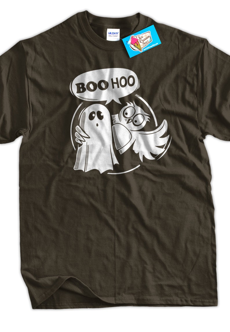 Boo Hoo Shirt Funny Halloween Owl T-shirt Ghost Tshirt Owl - Etsy