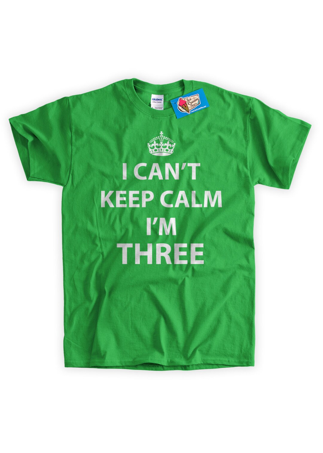 Kids T-shirt Funny Shirt I Can't Keep Calm Im Three 3 - Etsy