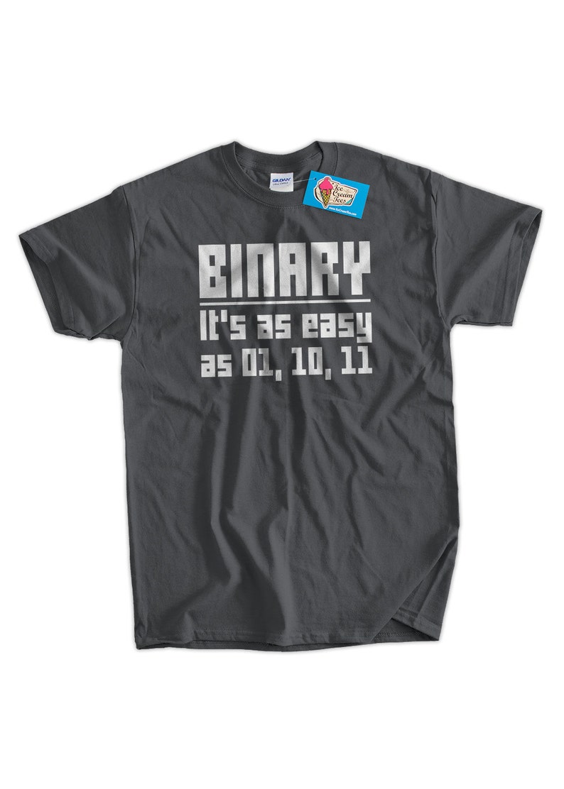 Funny Programmer T Shirt Binary Is Easy As 01 10 11 Tshirt Etsy 