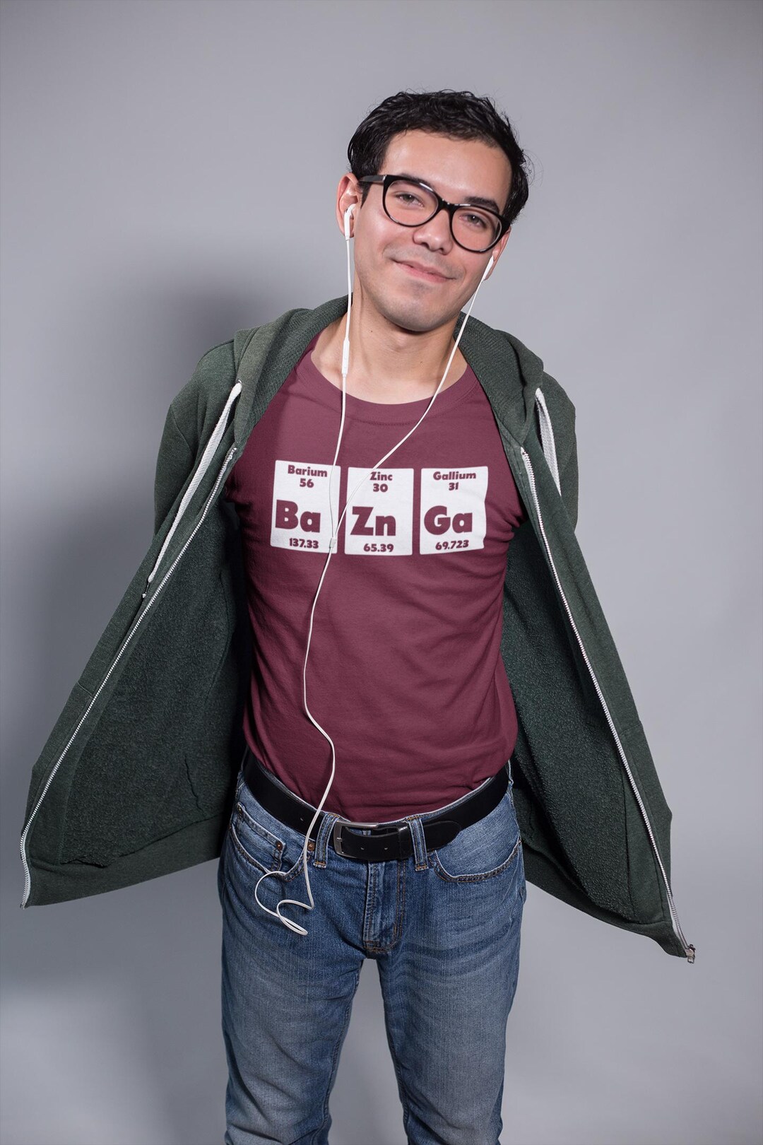 Funny Chemistry Tshirt - Bazinga Baznga Periodic Table Geek Nerd School ...