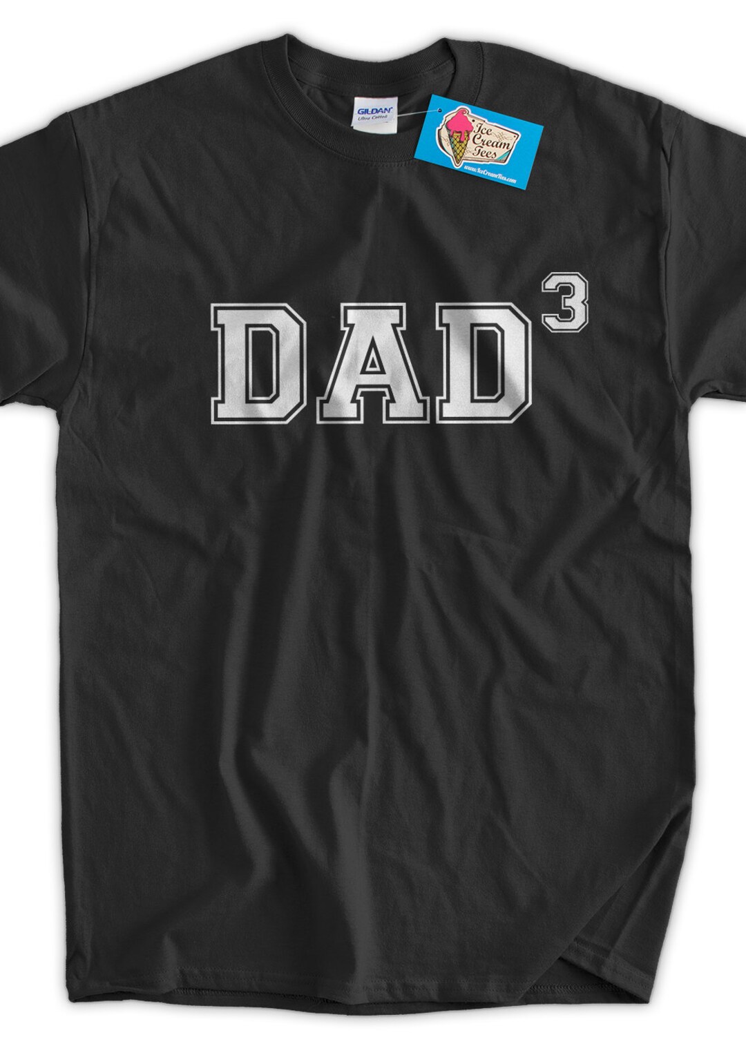 Dad3 Shirt (ANY NUMBER KIDS) Dad 3 to Be Gifts for Dad Gift for Dad ...
