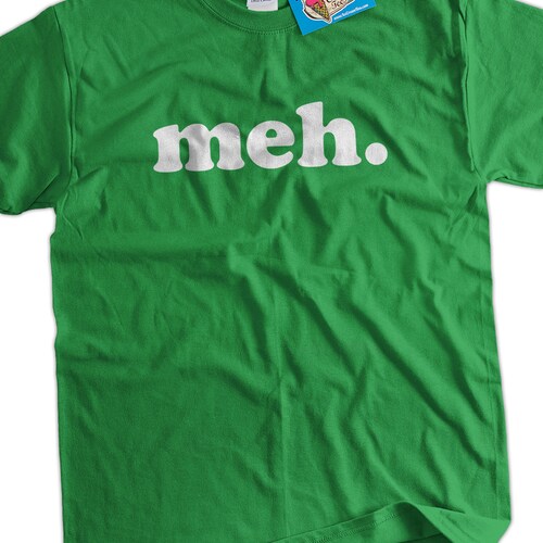 Meh Funny Tshirt Geek Nerd Cool Art Screen Printed T-shirt - Etsy