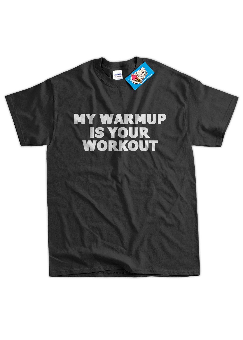 Workout Exercise Weight Train Gym Shirt Gym My Warmup is Your Workout ...