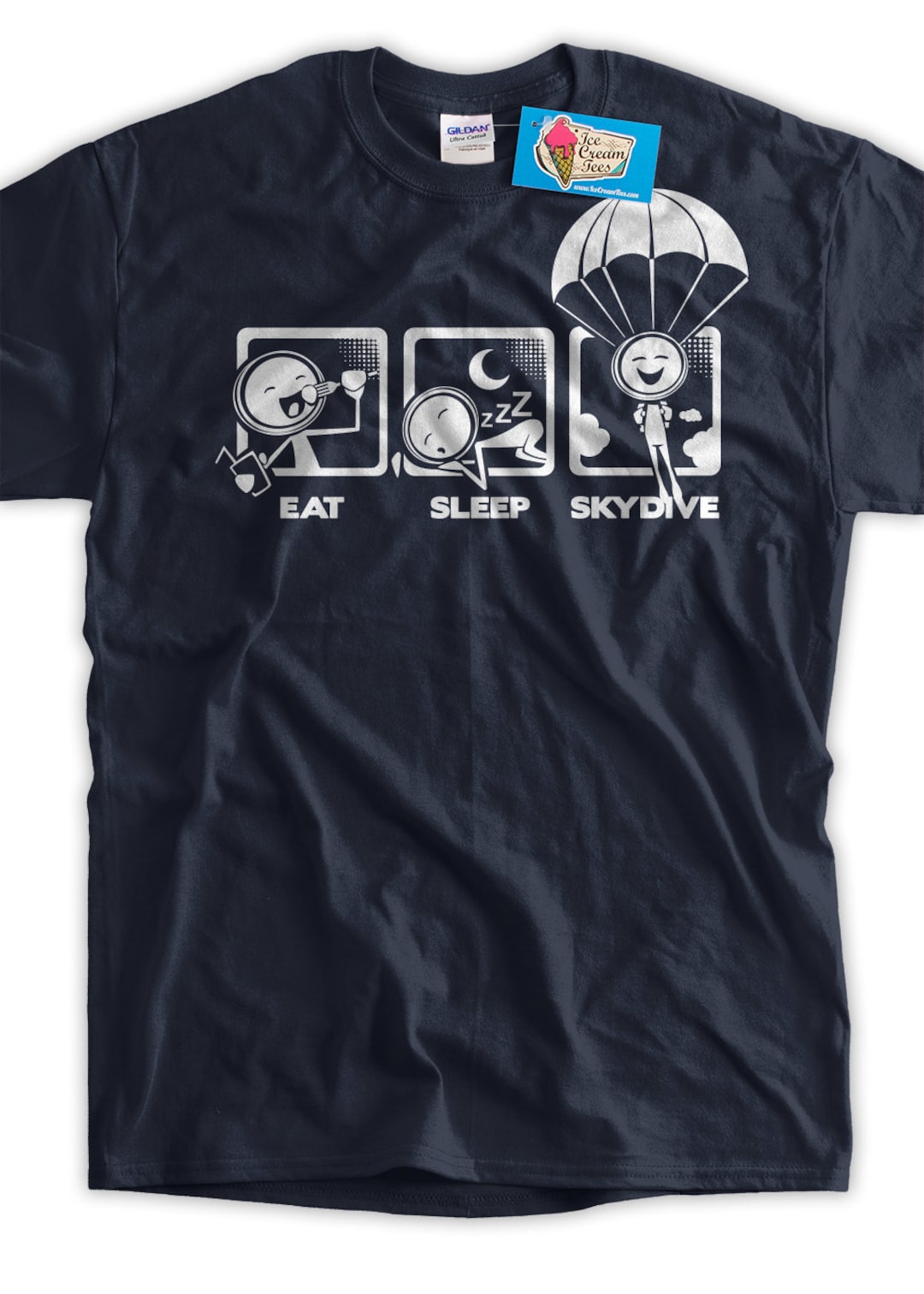Funny Skydiving Shirt Eat Sleep Skydive T-shirt Gifts for Dad Screen ...