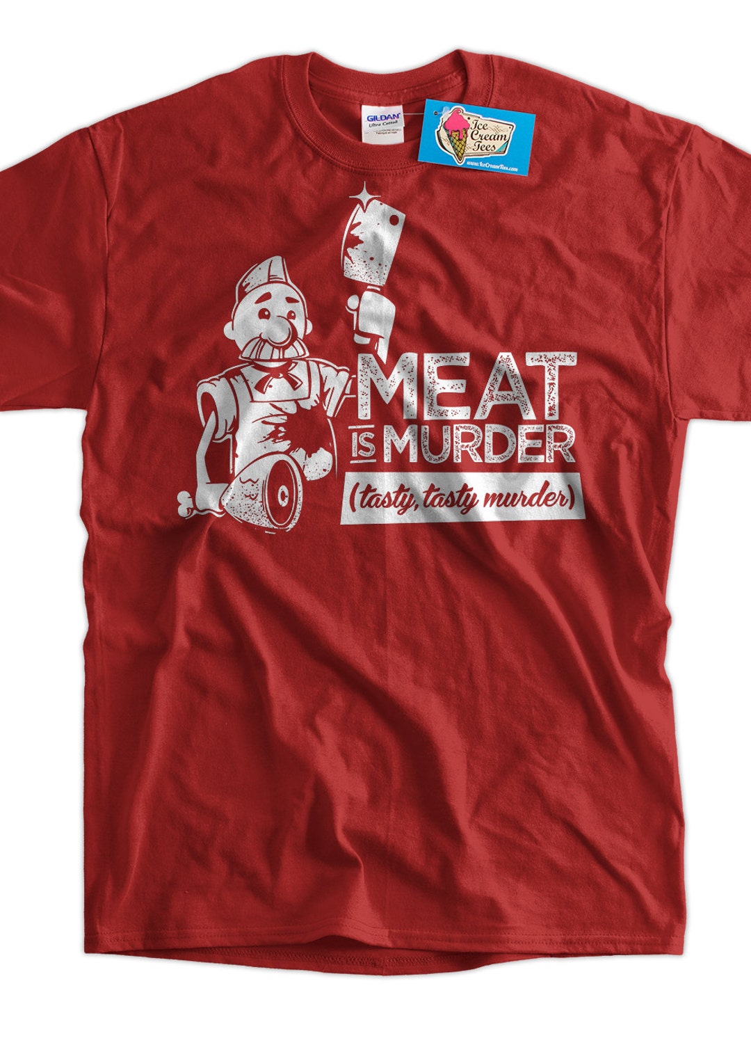 Meat is Murder Tasty Tasty Murder T-shirt - Funny Food Shirt Hunting ...