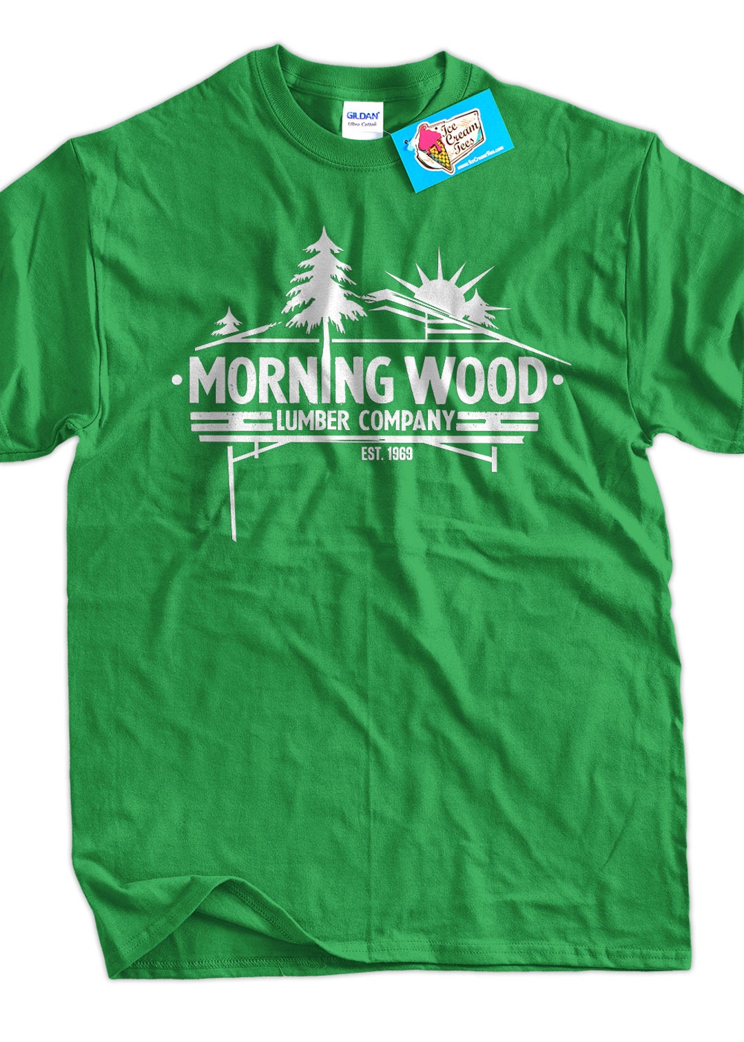 Gifts for Guys Morningwood Lumber Company T-shirt Morning Wood Lumber T ...