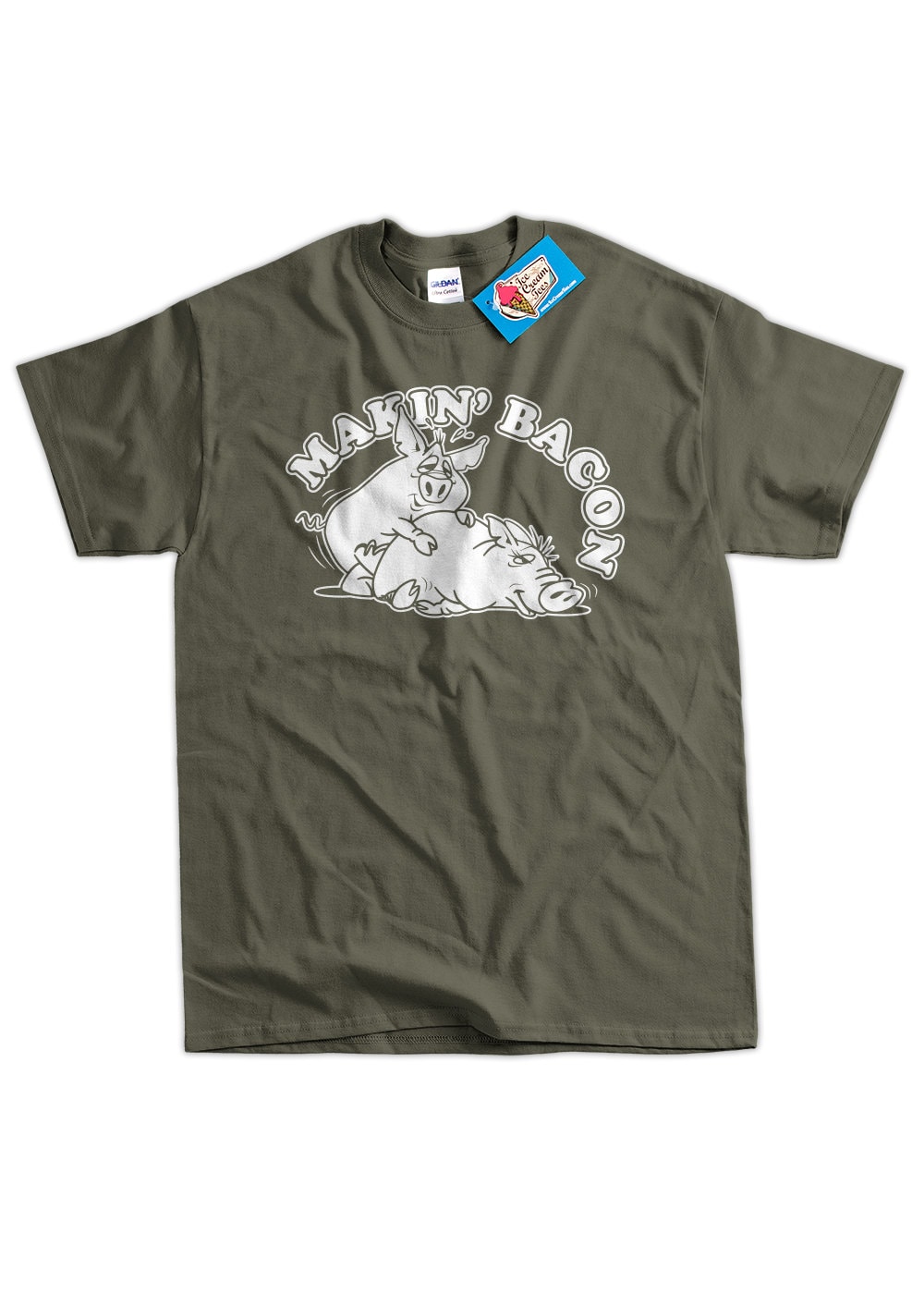 Makin' Bacon Pig Screen Printed T-shirt Tee Shirt T Shirt - Etsy