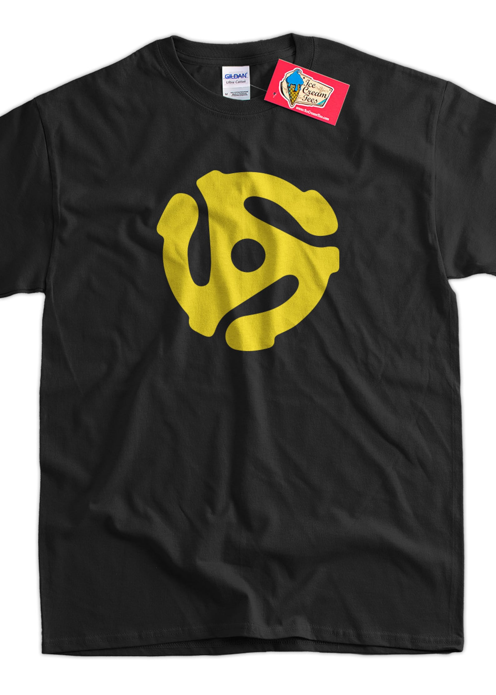 Vinyl Record 45 RPM Spindle Adapter Dj Music Geek Funny Tshirt T-shirt ...