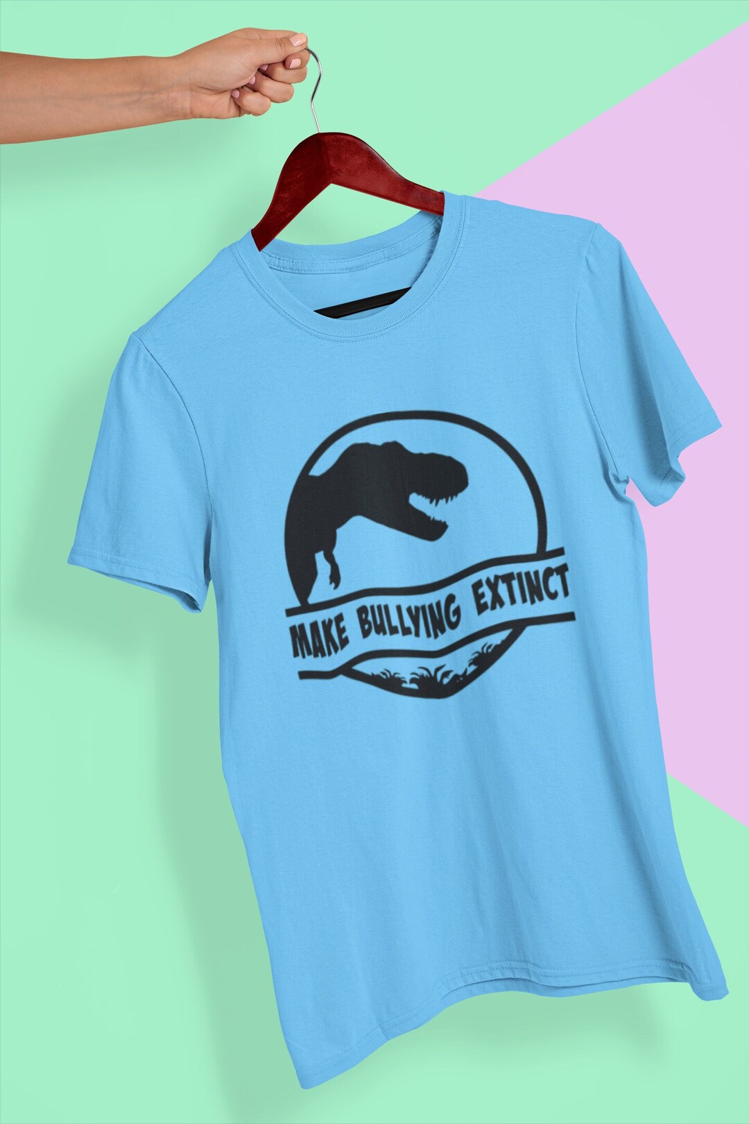 Dinosaur T-rex Anti-bullying T-shirt Stop Bullying Extinct Gifts for ...