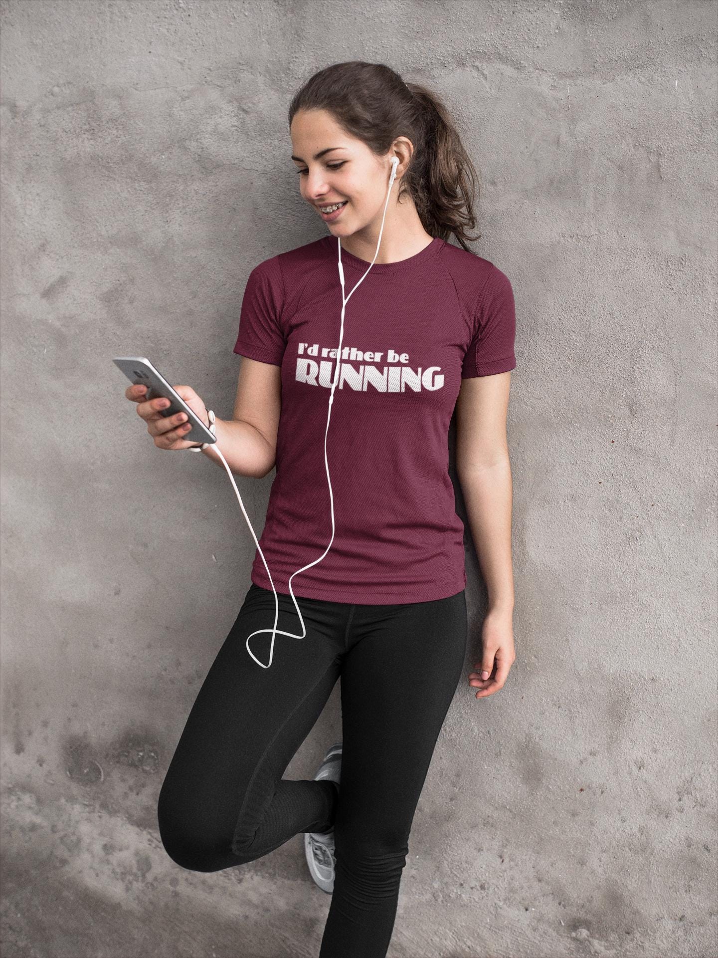 Funny Running Run Marathon Athlete Sport T-shirt - I'd Rather Be ...