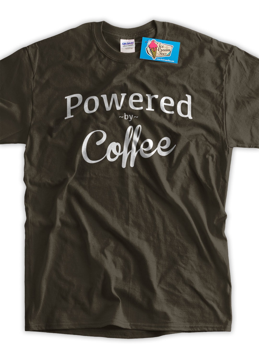Funny Shirt Coffee Gifts for Mom Gifts for Dad Coffee Powered by Coffee ...