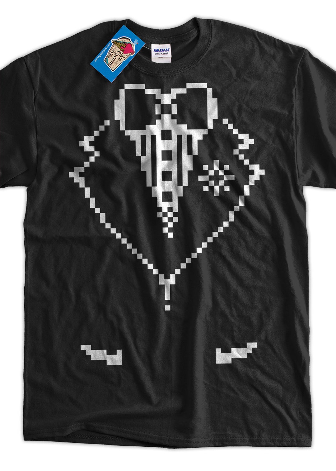 Funny Tuxedo T-shirt Pixel Tuxedo Wedding Tshirt Gifts for Dad Screen ...