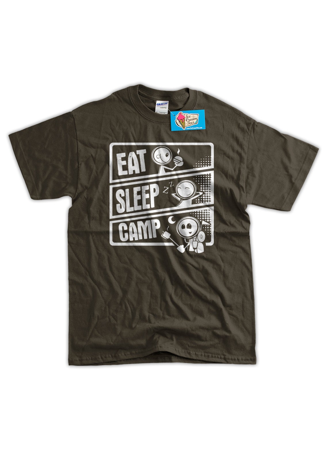 Camp Hiking Tent Camping T-shirt Eat Sleep Camp T-shirt Gifts - Etsy