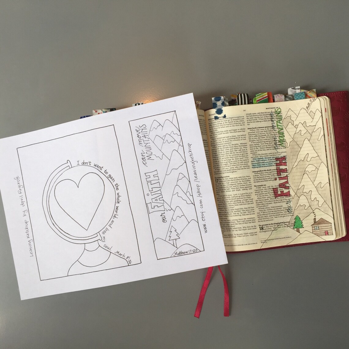 5 Pack INSTANT DOWNLOAD Bible Journaling Template 5 - Etsy