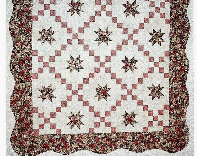 Chained Stars Quilt Block PDF Pattern With Video Tutorial || 6, 8, 10 ...