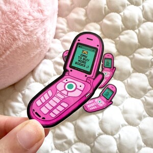OMW to Buy Books Flip Phone Sticker, Kindle Sticker, Bookish Y2K Cell ...