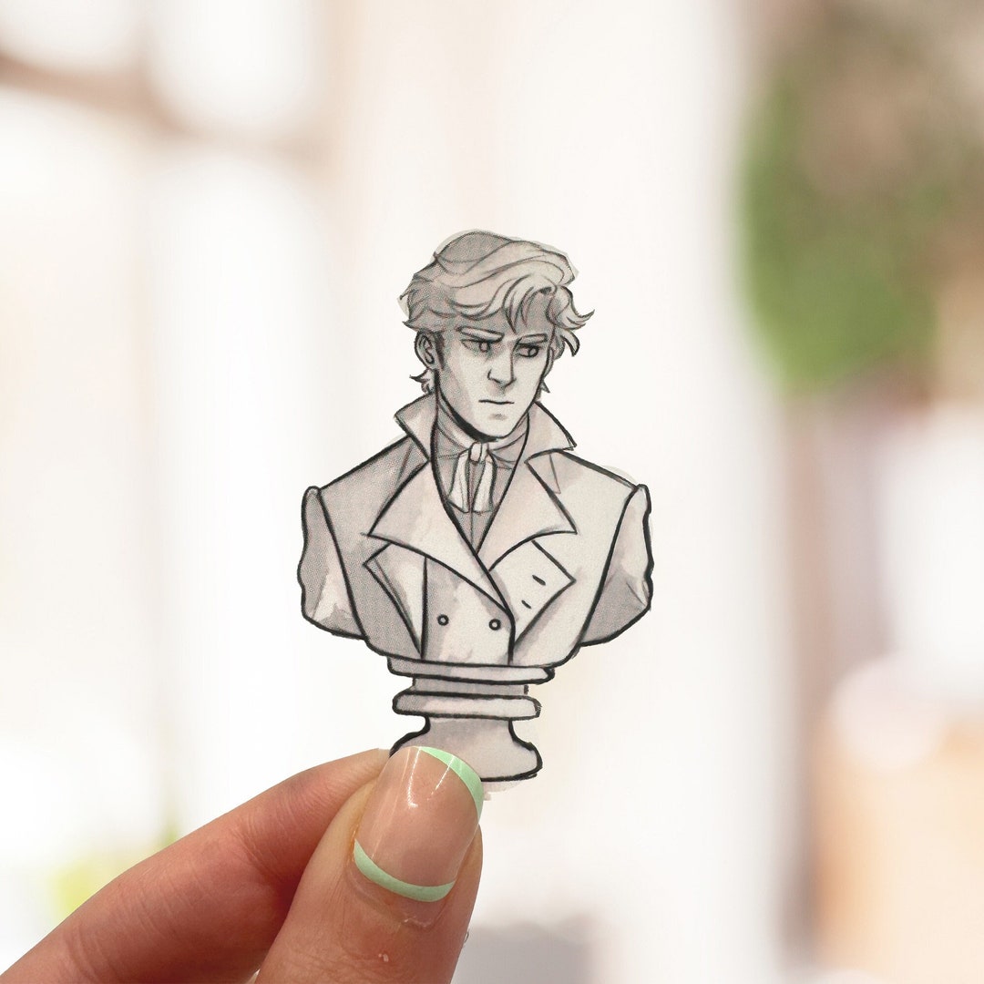 Mr. Darcy Bust Pride and Prejudice Clear Matte Sticker Bookish Stickers ...