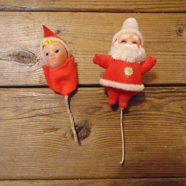 Flocked Santa - Etsy