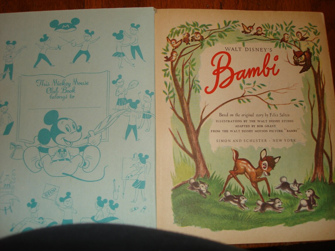 Vintage Walt Disney bambi Children's Book - Etsy