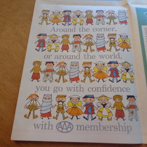 Vintage 1962 aaa Auto Club Original World Map, Fold Out, Extra Large ...